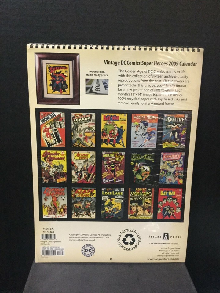 SUPERMAN 2009 Vintage Super Heroes CALENDAR SEALED | eBay