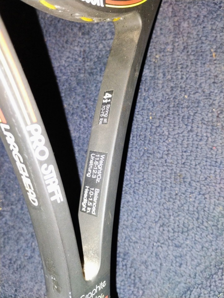 Wilson Pro Staff Tennis Racket Graphite w/ Kevlar | eBay