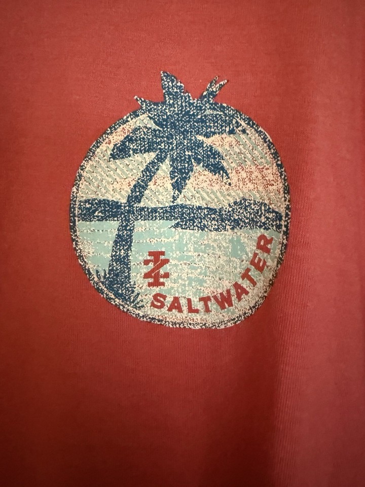IZOD Saltwater Mens 2XL Tee Beach Bum Pink Palm Tree Logo | eBay