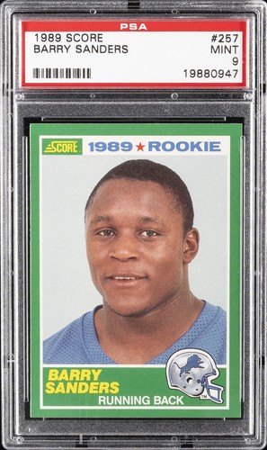 1989 SCORE #257 BARRY SANDERS ROOKIE RC PSA 9 | eBay