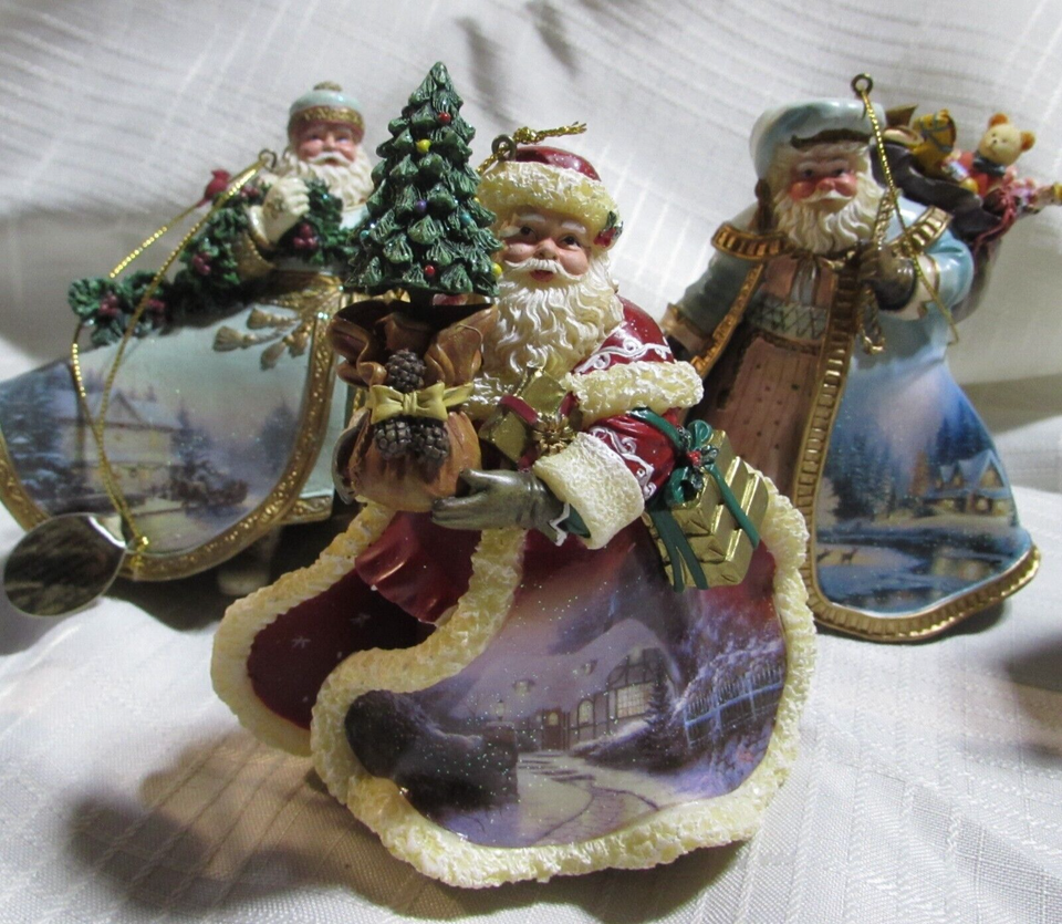 5 Thomas Kinkade Old World Santas Collection Ashton Drake Heirloom ...