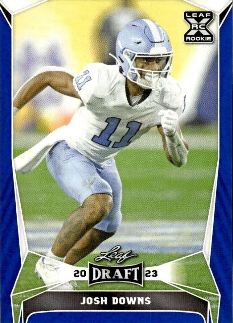 2023 Leaf Draft - Blue #57 Josh Downs (RC) for sale online | eBay