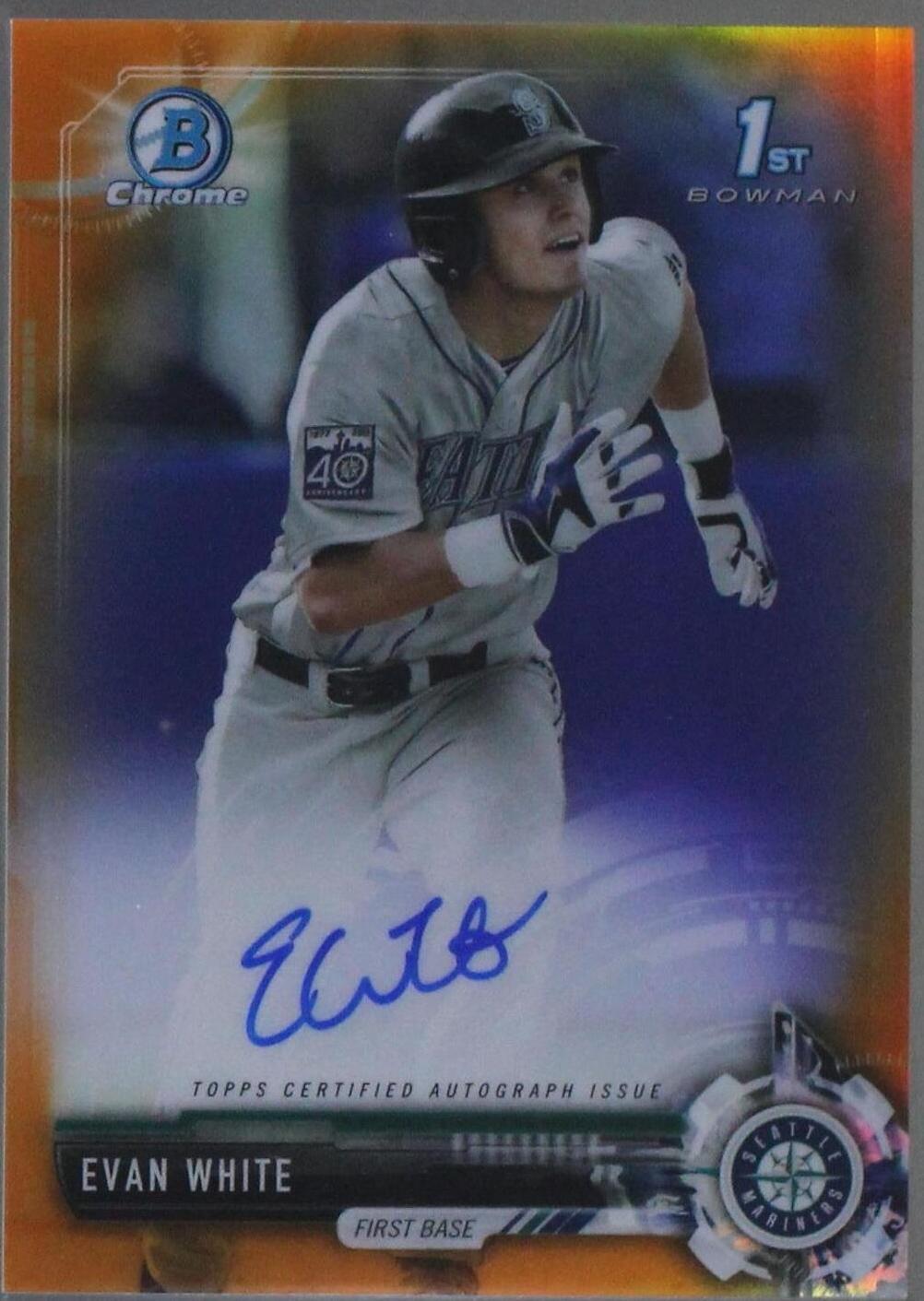 2017 Bowman Draft - Chrome Draft Pick Autographs Evan White #CDA-EW ...