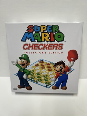 Super Mario Checkers Collector's Edition Mario & Luigi Nintendo Board ...