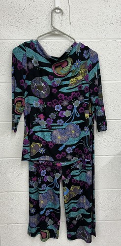 Softwear by Mark Singer Blouse & Pants Set. Colorful Design | eBay