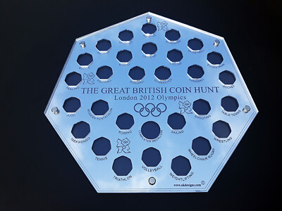 #2012 Olympics #50p piece 30x coin position #coin display case holder ...