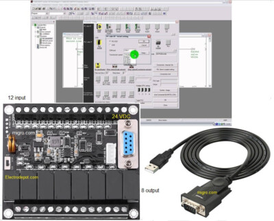 PLC Starter Kit Ladder Logic Professional Programmable Controller 24V ...
