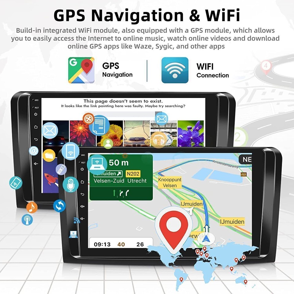 For Mercedes-Benz ML350 GL450 2007-11 Car Radio Stereo Android 13 GPS ...