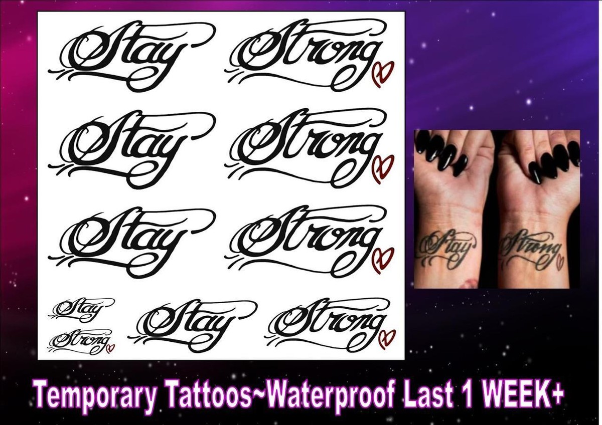 Demi Lovato Stay Strong Tattoo Stencil