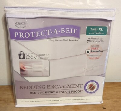 Protect-A-Bed Box Spring Encasement Twin XL Bed Bug Proof Bug Lock New ...