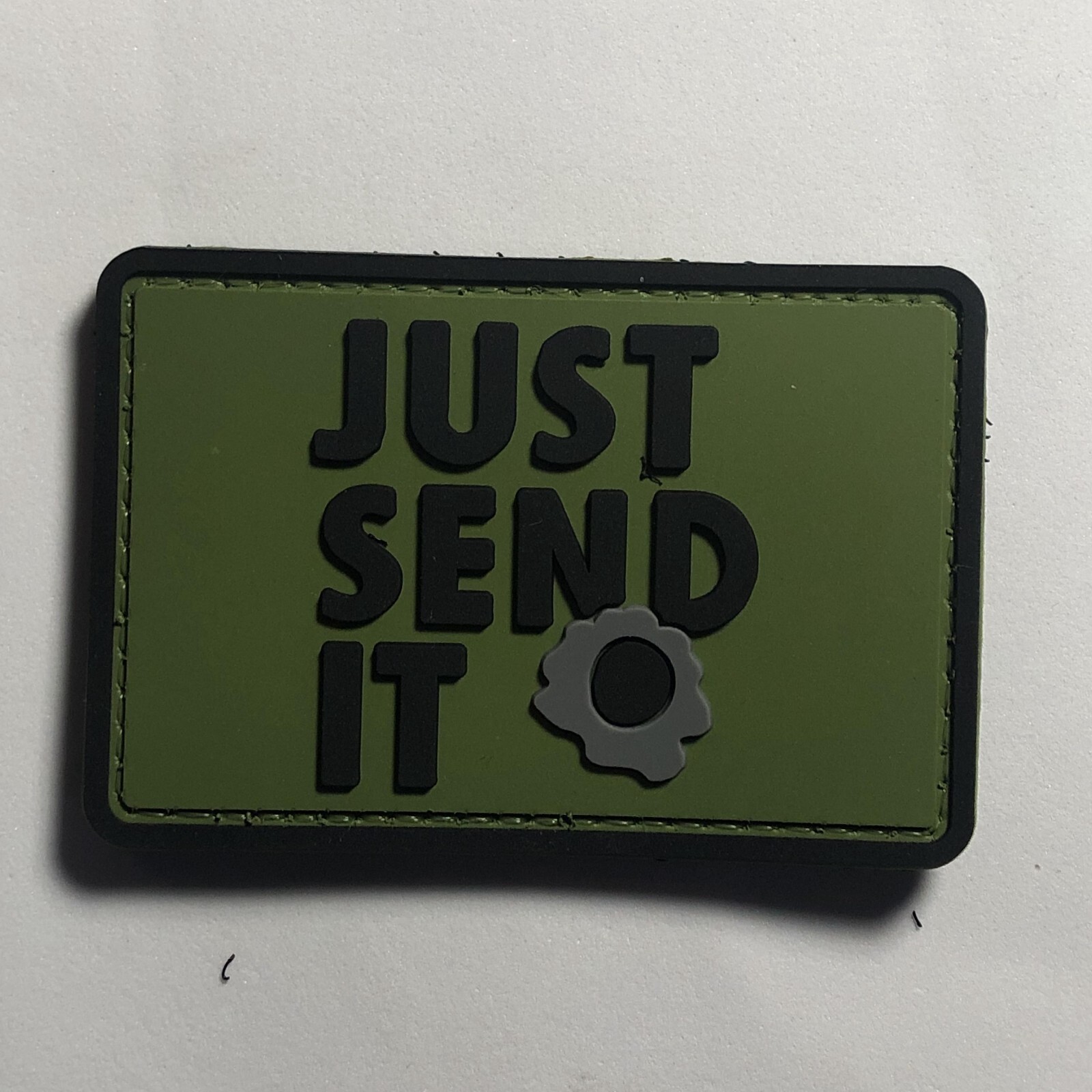 PVC JUST SEND IT PATCH MORALE TACTICAL UNIFORM MEME FUNNY | eBay