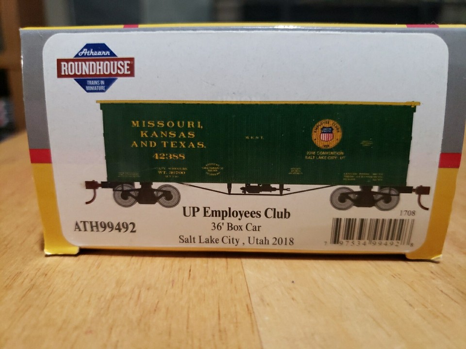 HO Athearn UP Employees Club 36' Boxcar Salt Lake City UT 2018 ATH99492 ...