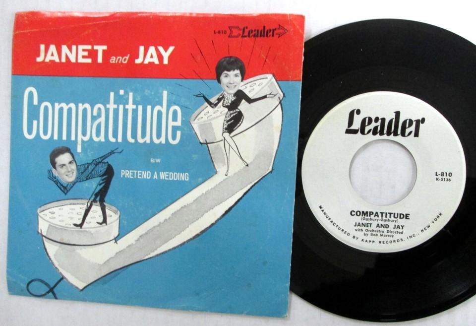 JANET & JAY 45 Pretend A Wedding /Compatitude NEAR MINT on Leader rare ...