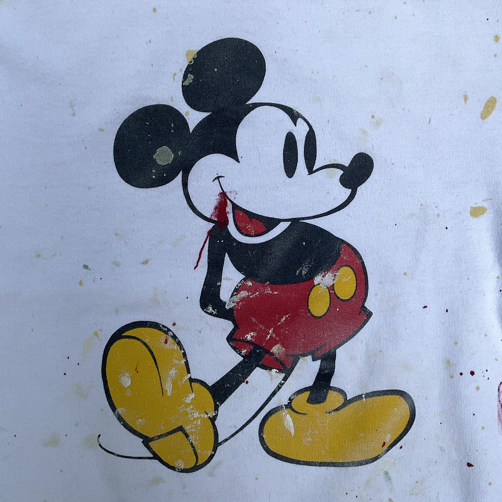 Vintage Thrashed Walt Disney Mickey Mouse Cartoon Pai… - Gem