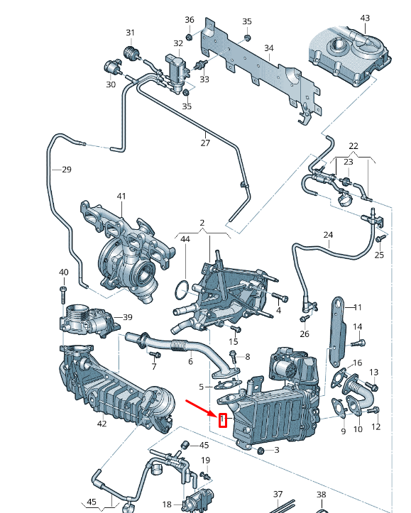 VW TRANSPORTER VI T6 EGR Cooler 04L131512CF NEW GENUINE | eBay