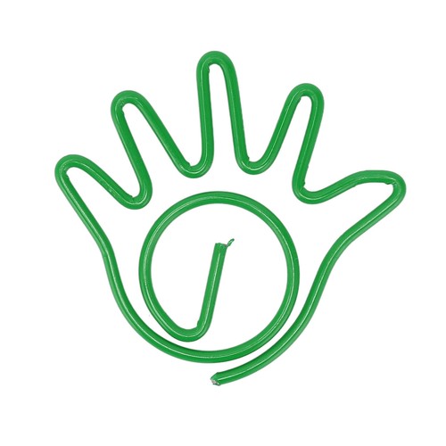 100x Paper Clips Innovative Cute Small Palm Shape Metal Paperclips ...