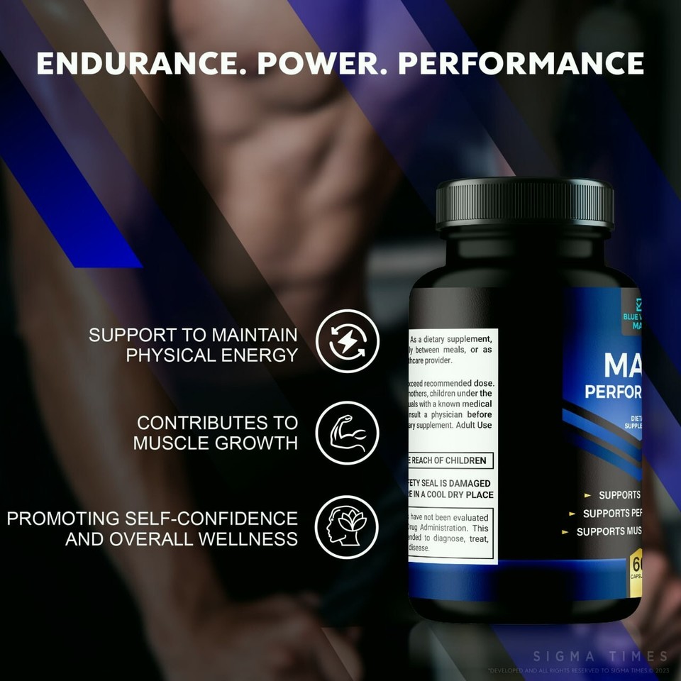 (3 Pack) Blue Vigor Max Pills for Men, Enhancement Pills for Male ...