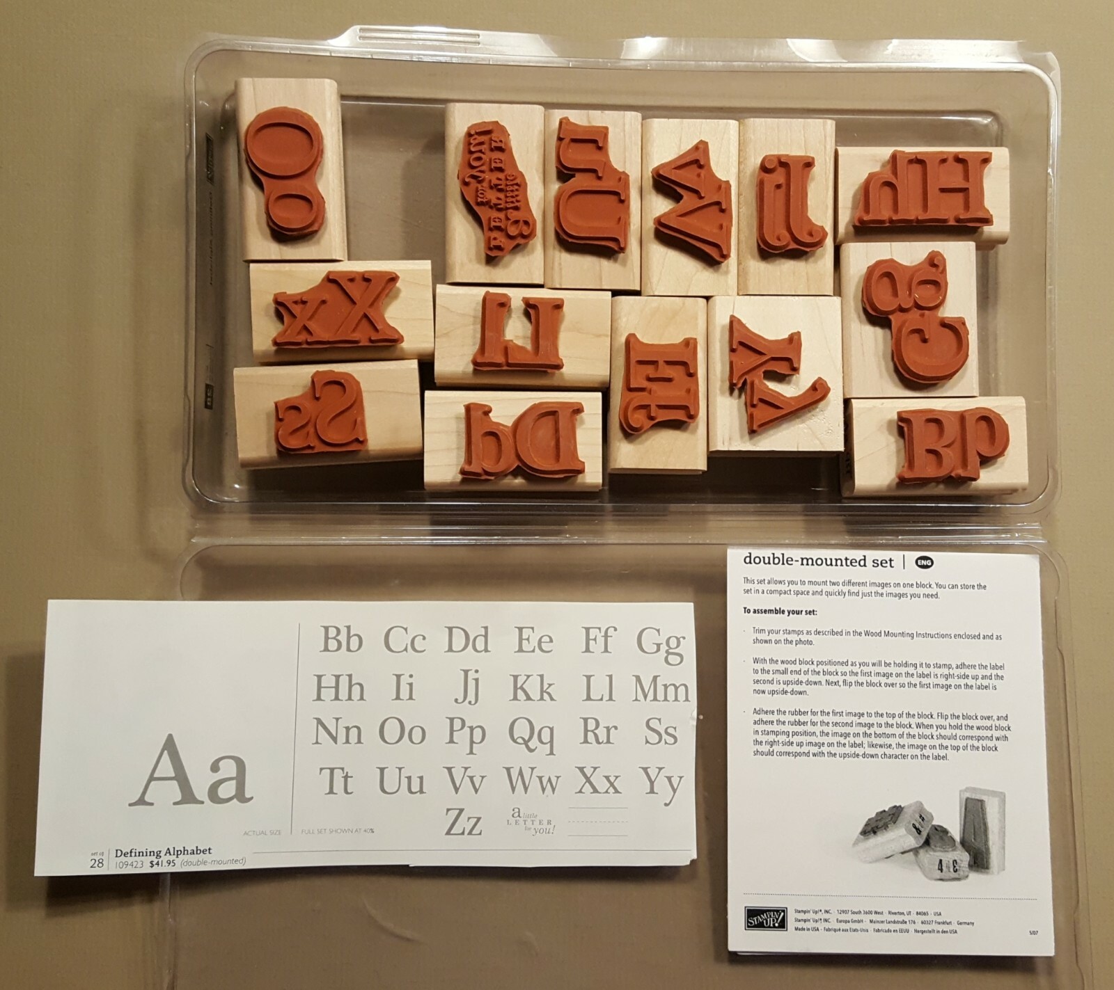 Stampin' UP! Defining Alphabet Stamp Set (Double Sided) | eBay