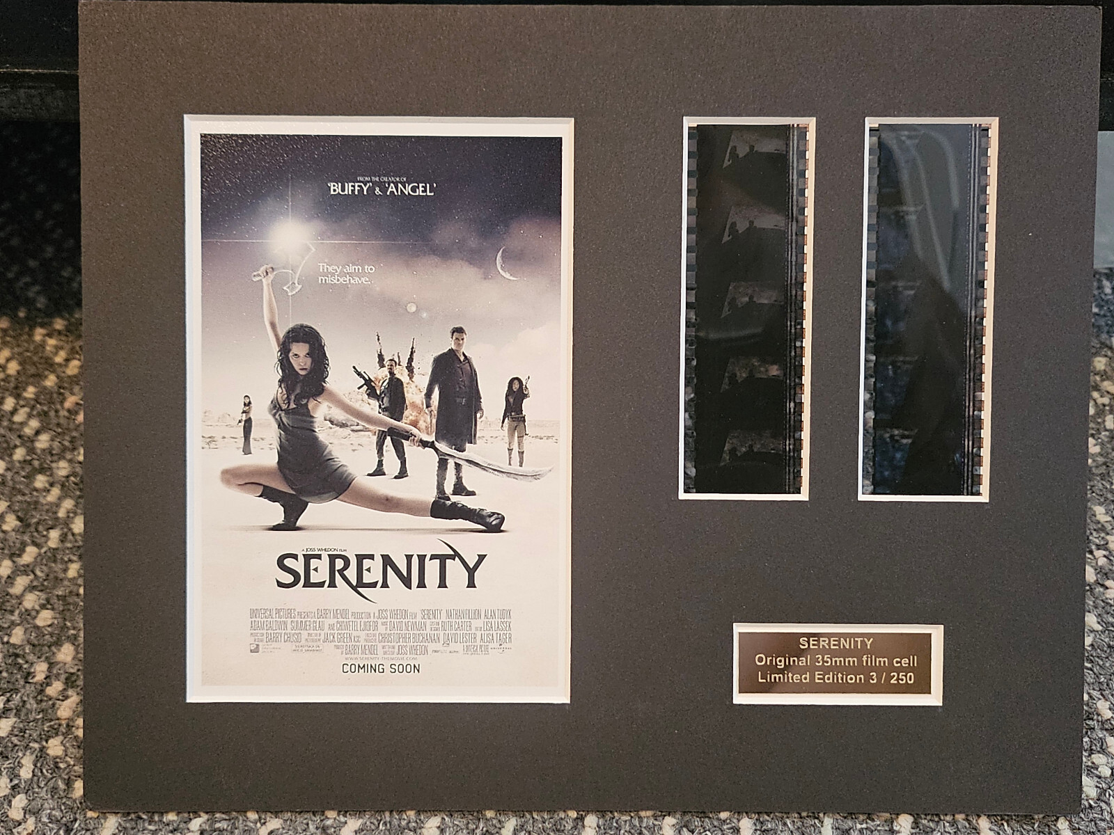 Serenity , Firefly Authentic 35mm Movie Film Cell 8x10 Matt duel film ...