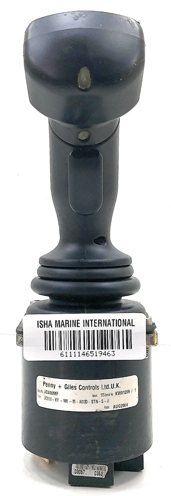 Penny + Giles Controls JC600-XY-NN-M-A00D-STN Black Joystick | eBay