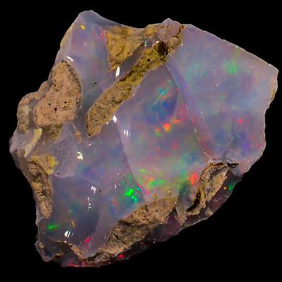 100% Natural Welo Fire Ethiopian Opal Rough Gemstone 6.5 Ct. 15X13X8 mm ...