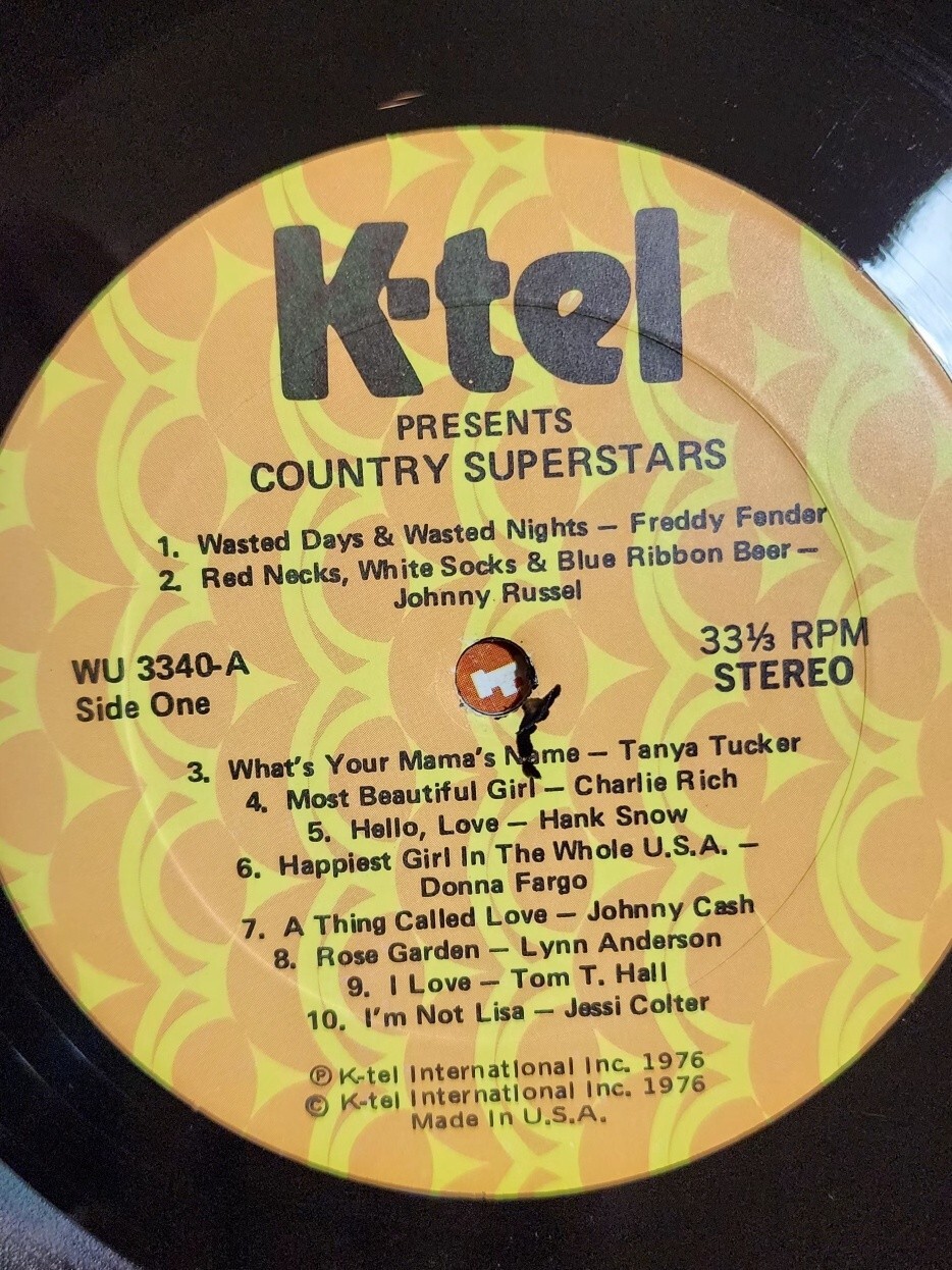 Vinyl K-tel COUNTRY SUPERSTARS, ORIGINAL STARS 20 GREATEST HITS, WU ...