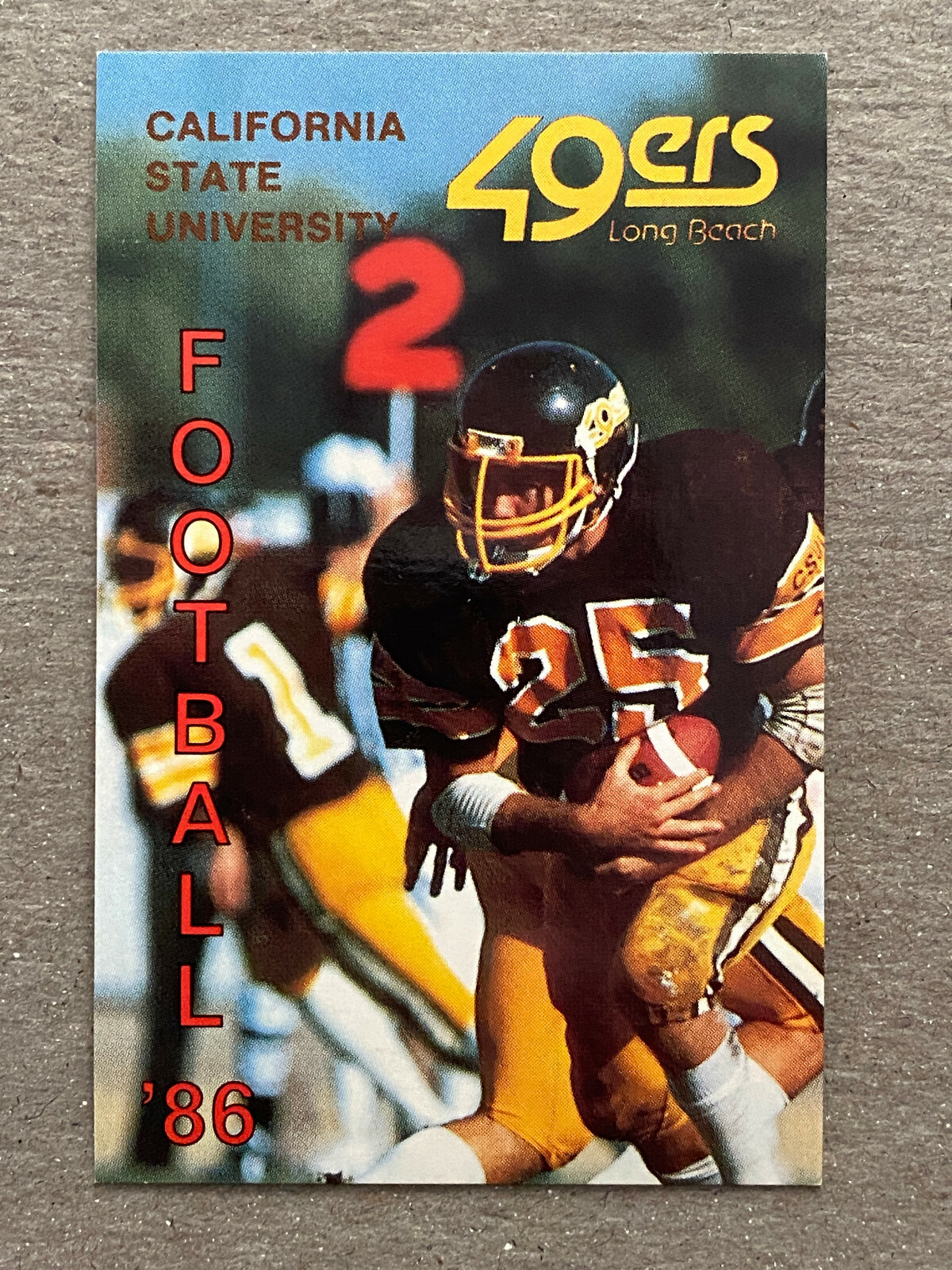 CFB 1986 LONG BEACH STATE 49ERS College Football Schedule CSU CSULB Cal ...