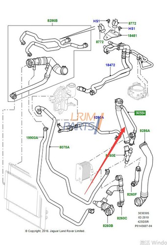Genuine Land Rover Range Rover 06+ COOLING SYSTEM BLEED HOSE PCH502100 ...