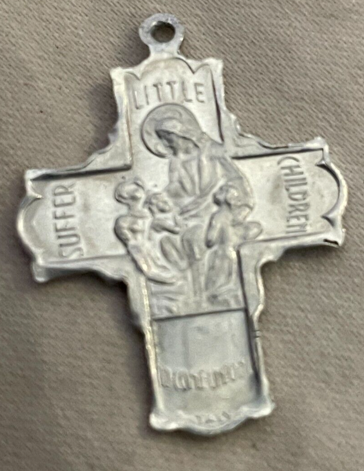 Little Children Suffer Crucifix Aluminum Cross Pendant | eBay