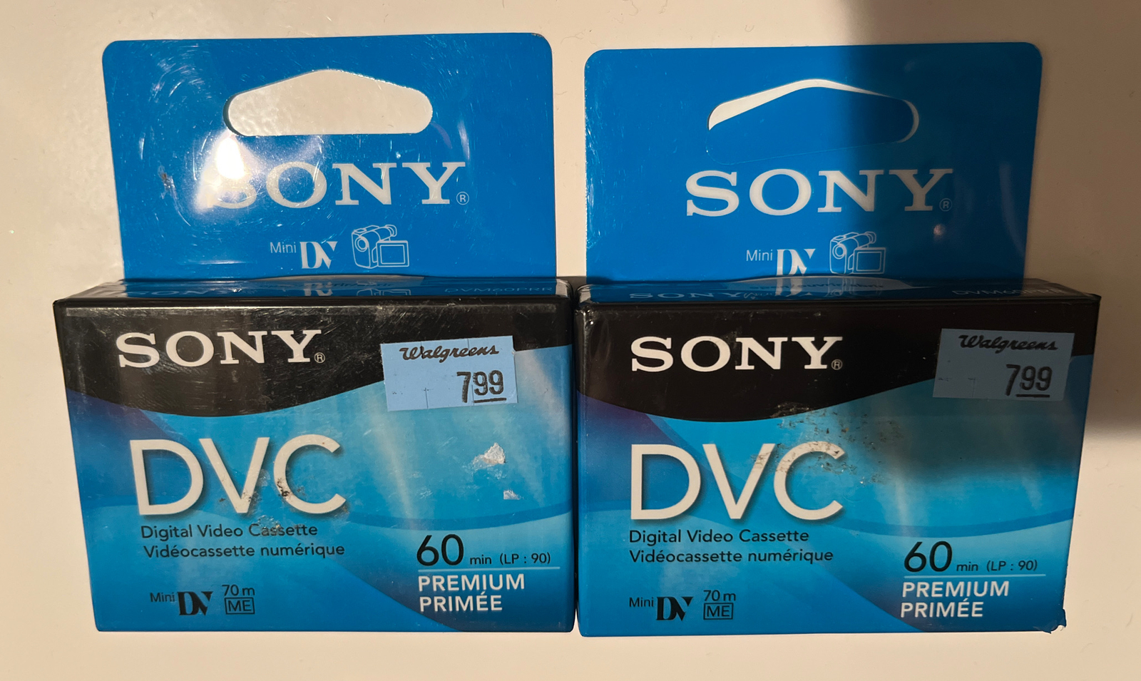 (2) NEW SONY Mini DVC Digital Video Cassette Premium 60 LP:90 New and ...