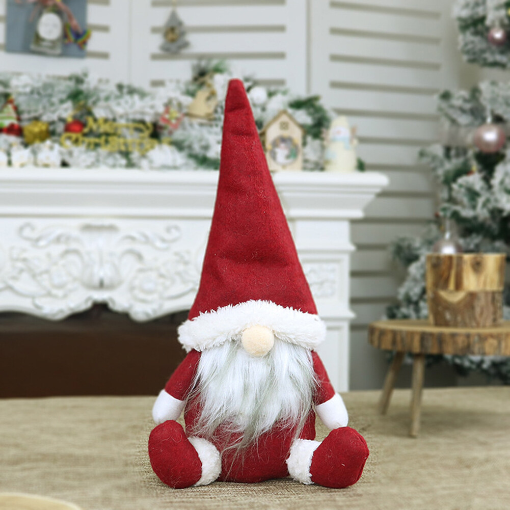 Faceless Doll Sitting Santa Claus Favor Party Merry Christmas ...