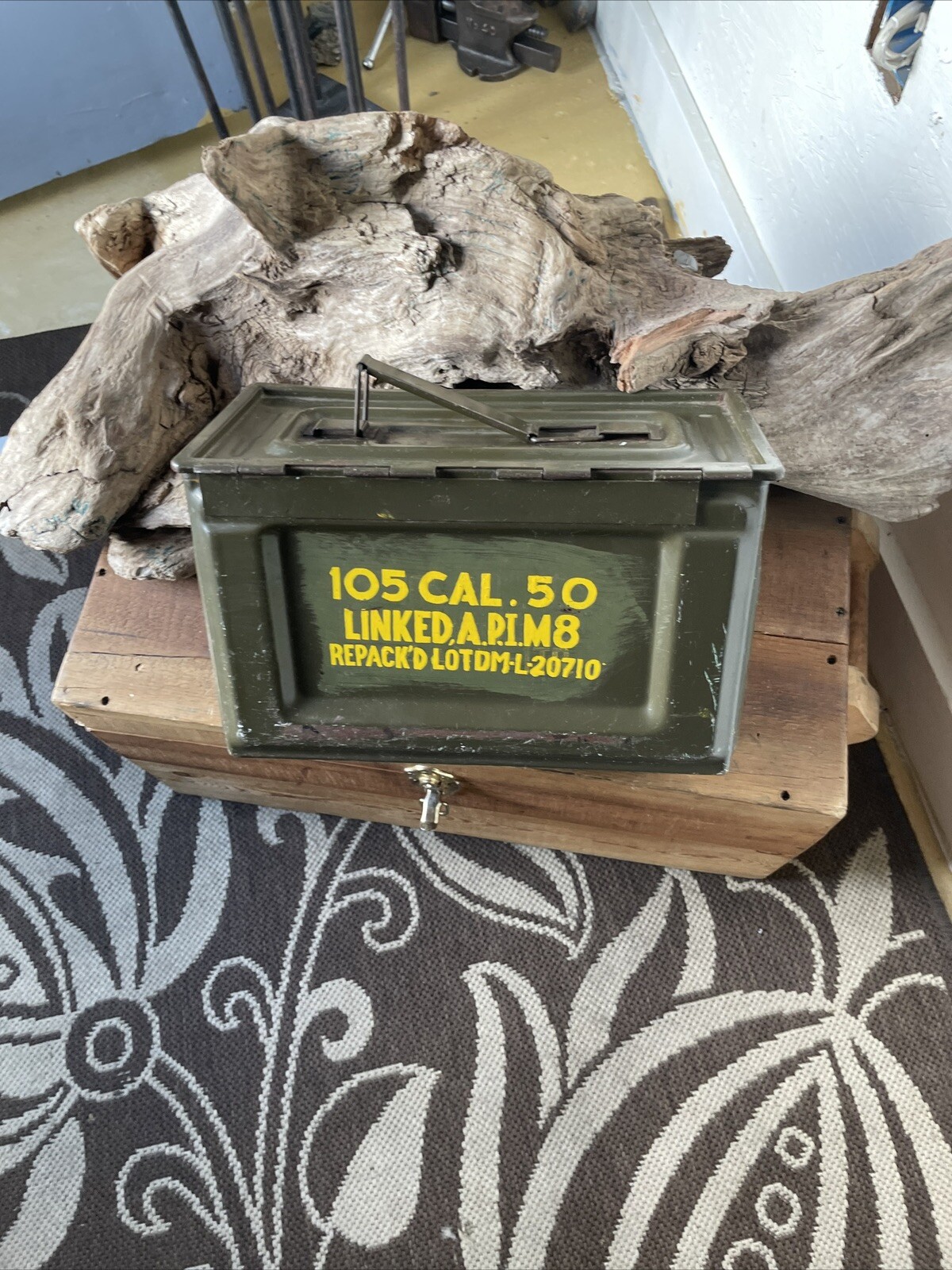 US WW2 Era 50 Cal Ammunition Ammo Box Can Side Latch | eBay