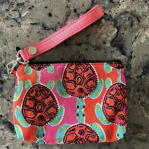 NWOT Thirty One Retired Sea Turtle Tango Red Zipper Cosmetic Cotton ...