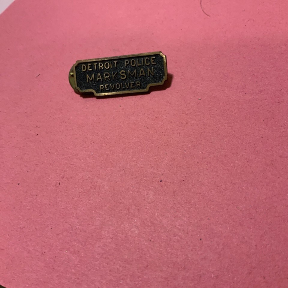 Vintage Detroit MI Police Sharpshooter Revolver Uniform Hat Pin | eBay