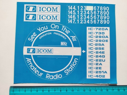 Adhesive Amateur Radio Station Icom Sticker Autocollant Vintage 80s ...