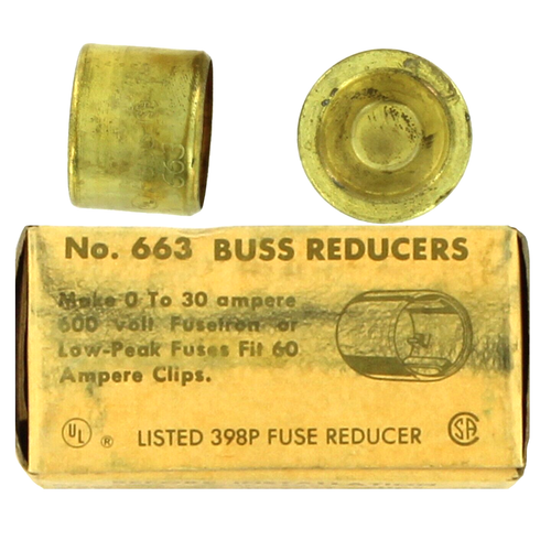 1 Pc Bussmann 663 Fuse Reducers 60AMP to 30AMP 600V Pair Electrical ...