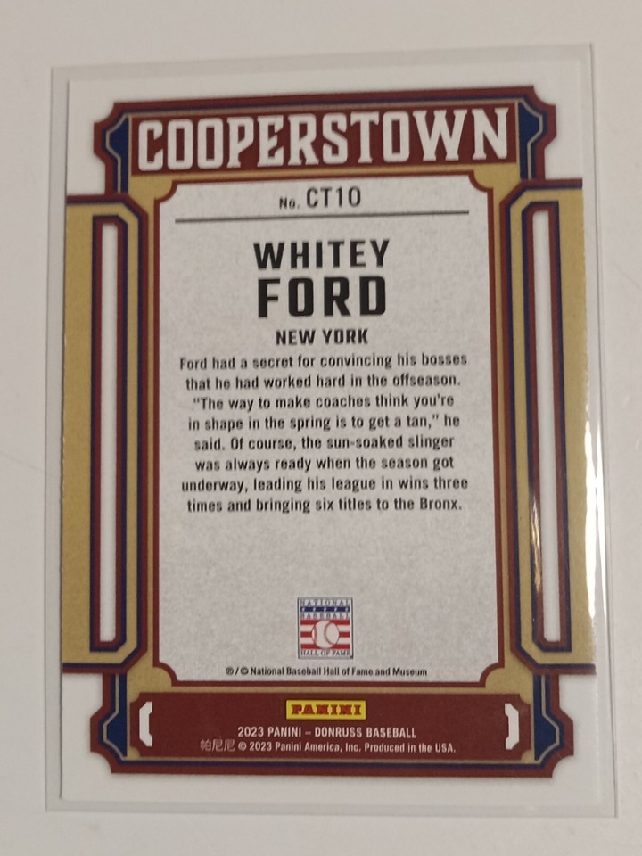 Whitey Ford 2023 Panini Donruss Cooperstown CT10 New York Yankees | eBay