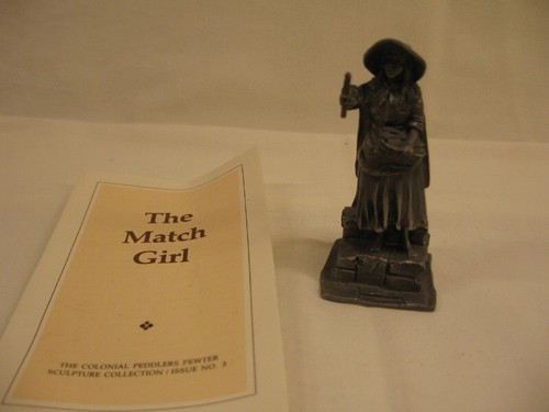 Franklin Mint "The Match Girl" Colonial Peddlers Pewter # 3 1980 db | eBay