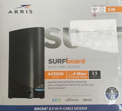 ARRIS - SURFboard DOCSIS 3.1 Multi-Gig Cable Modem & Wi-Fi 6 Router ...
