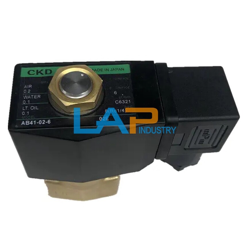 1PCS New For CKD AB41-02-6-02E-DC24V Solenoid Valve AB41-02-6-02E DC24V ...