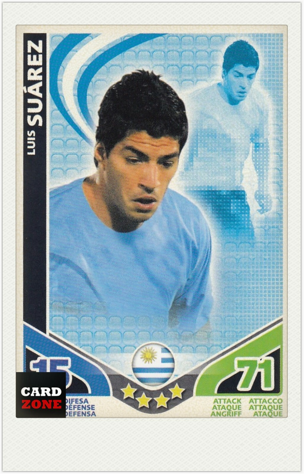 2010 TOPPS MATCH ATTAX WORLD CUP STARS COMMON CARD LUIS SUÁREZ-URUGUAY ...