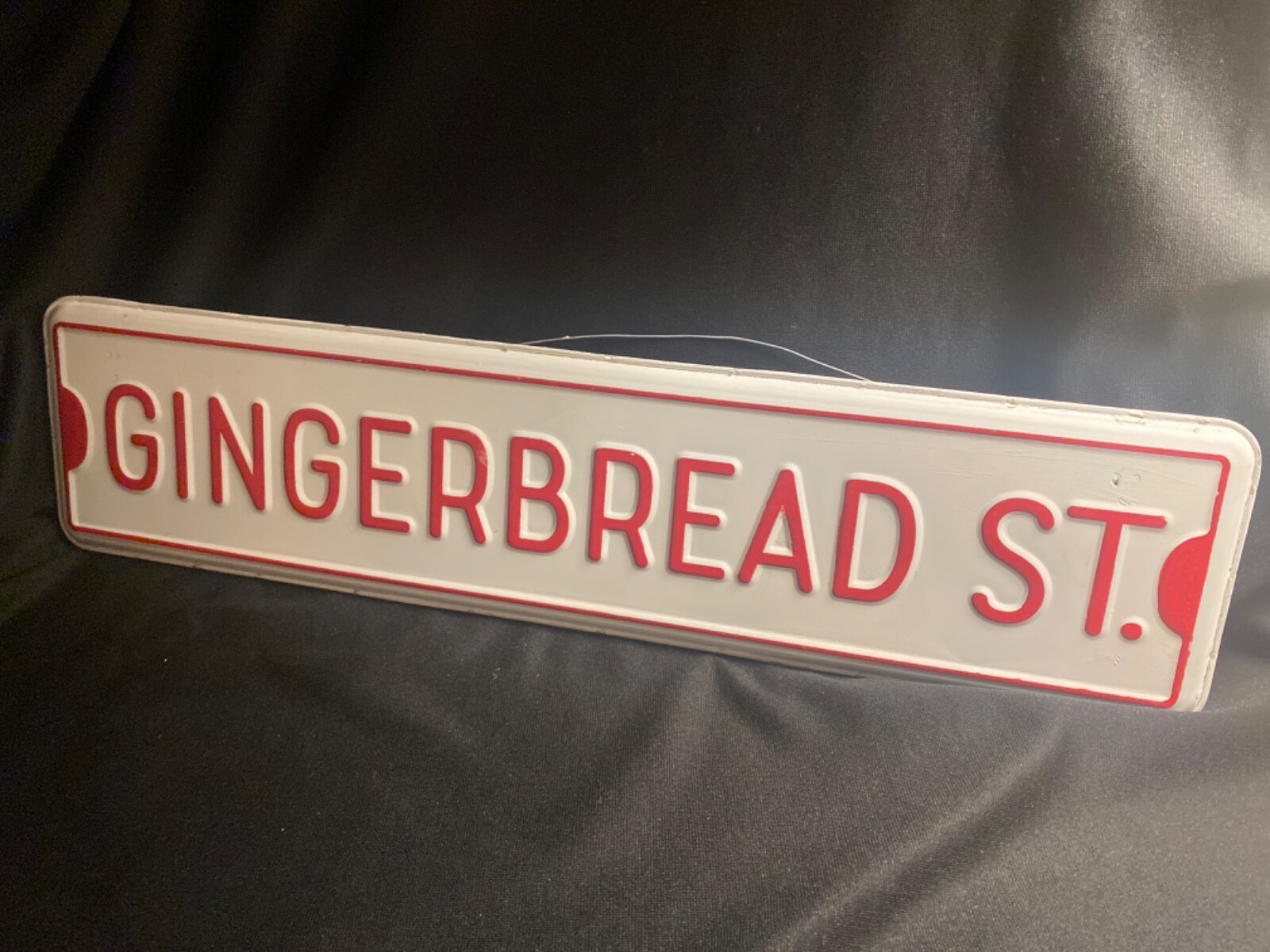 "Gingerbread St." Christmas 22x5 inch Holiday Decorative Metal Street ...