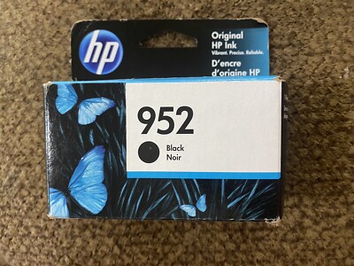 Genuine HP 952 Black Ink Cartridge New Sealed Exp 8/21 | eBay