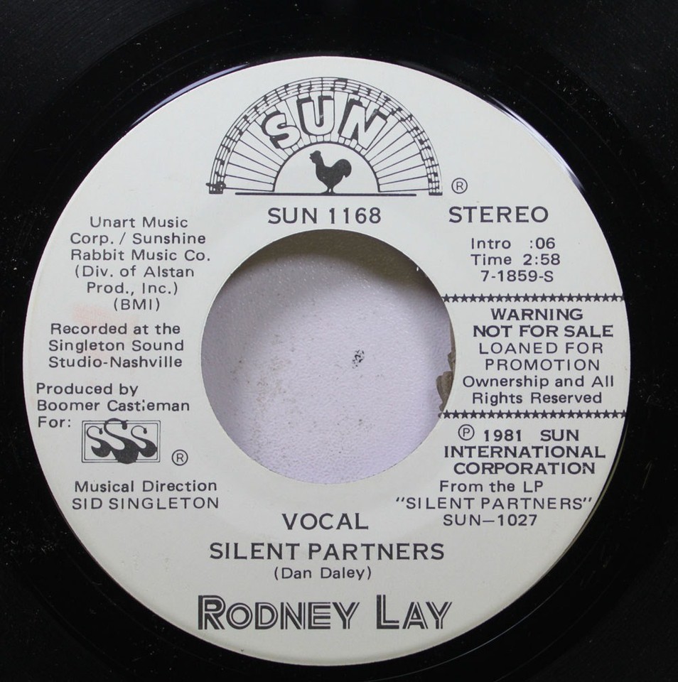 Country Promo 45 Rodney Lay - Silent Partners / Silent Partners On Sun ...