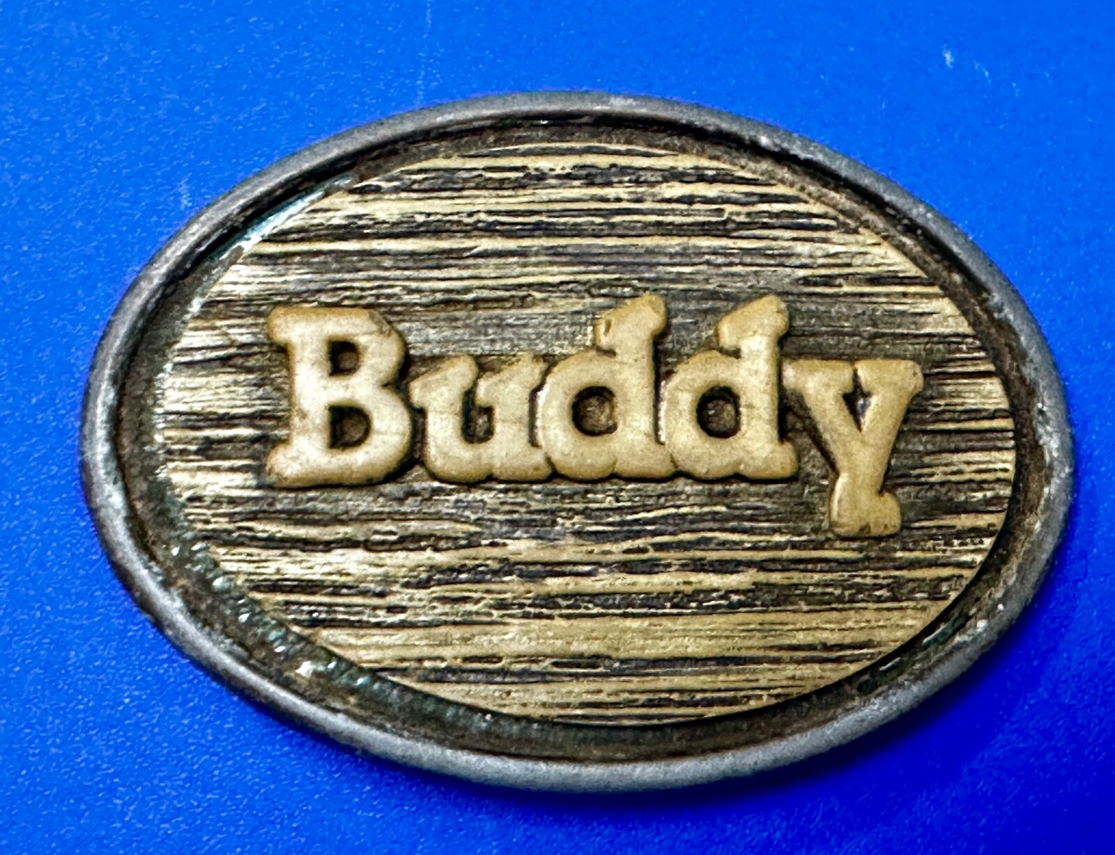 Buddy - custom name 1970's Wood Grain theme belt buckle by Oden | eBay