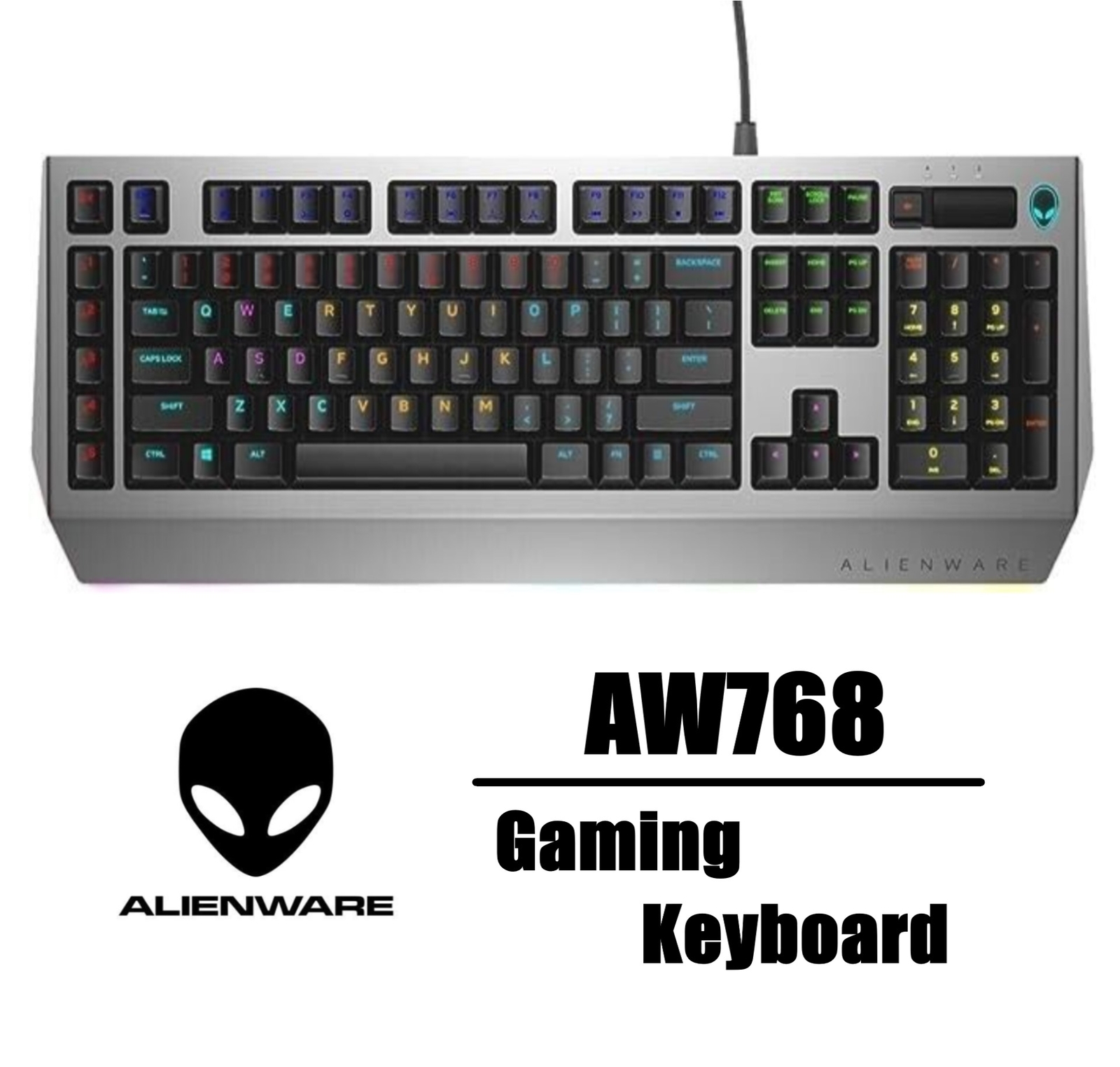 Dell Alienware Pro Backlit Wired RBG Gaming Mechanical US Keyboard ...