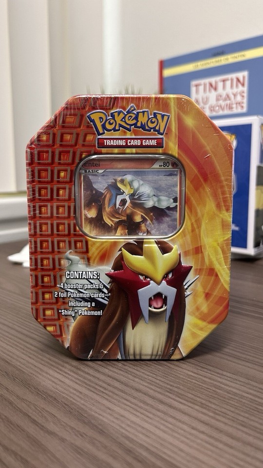 Pokémon HGSS Legendary dogs Tins Entei Raikou Suicune Vintage Pokemon ...