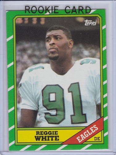 REGGIE WHITE ROOKIE CARD 1986 Topps VINTAGE FOOTBALL RC Eagles Packers ...