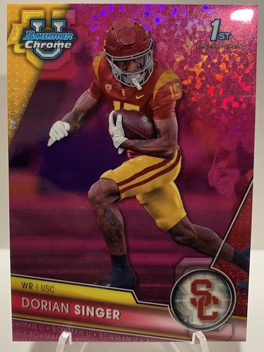 Dorian Singer 2023 Bowman Chrome U Fuchsia Mini-Diamond Refractor RC ...