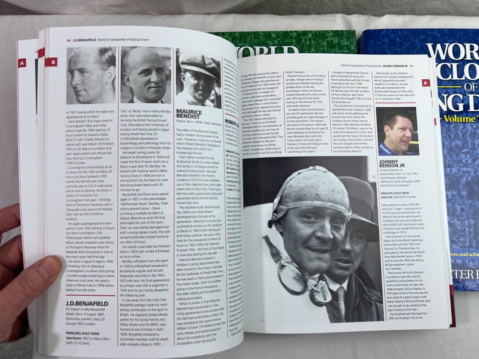 HAYNES BOOK SET World Encyclopaedia of Racing Drivers by Peter Higham ...